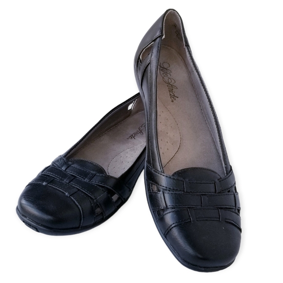 Life Stride | Shoes | Life Stride Sophia Black Flat Shoes Womans Size ...